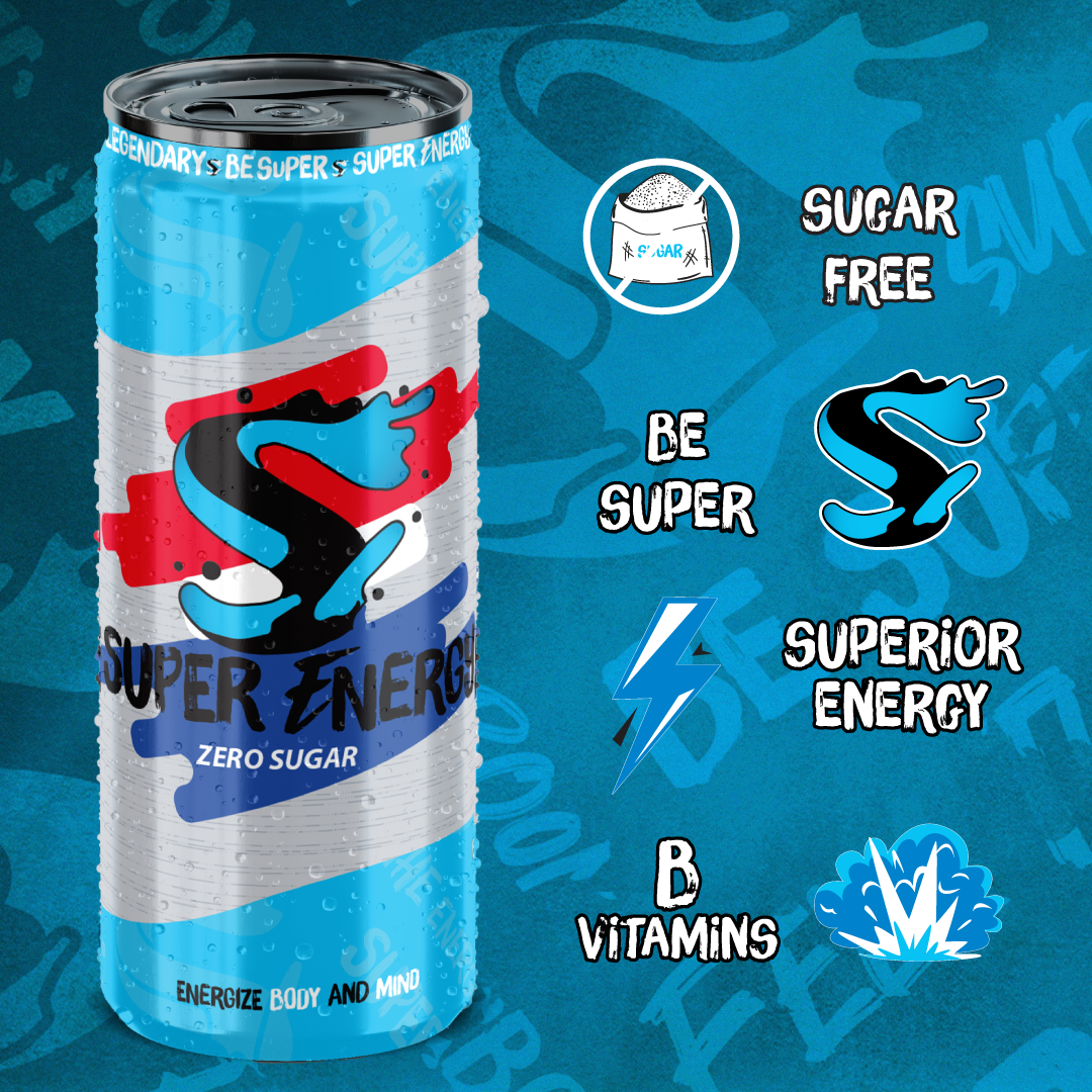 Super Energy Zero Sugar - 24 pcs – Super Energy World